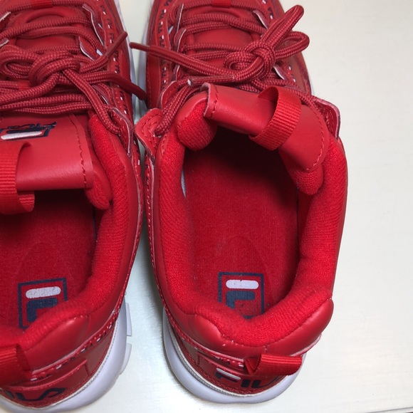 Fila | Shoes | Vintage Fila Red Shoes Sizes 85 | Poshmark